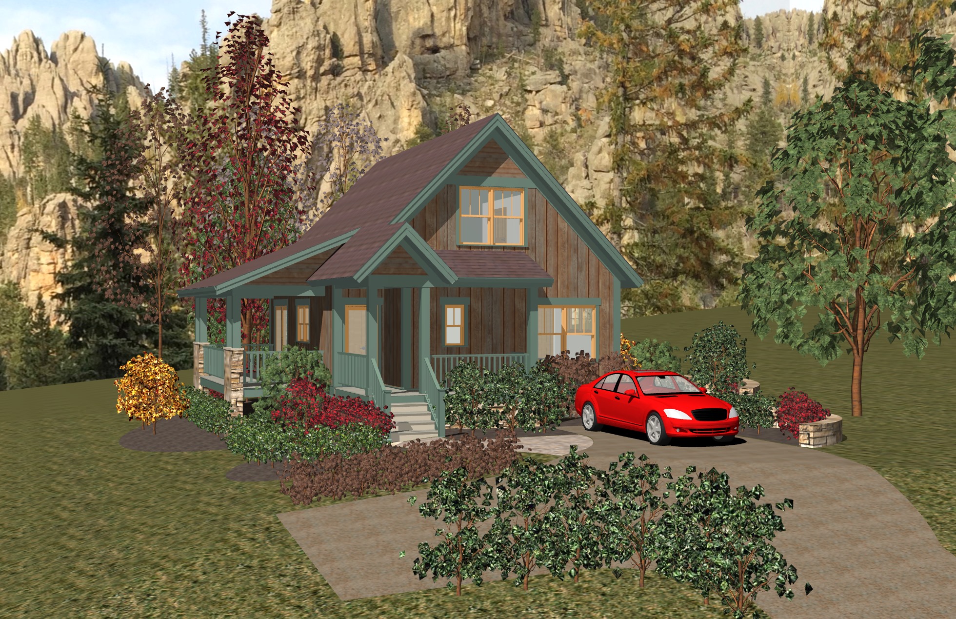 Small cabin-loft home designs based on a 768 sf footprint ...